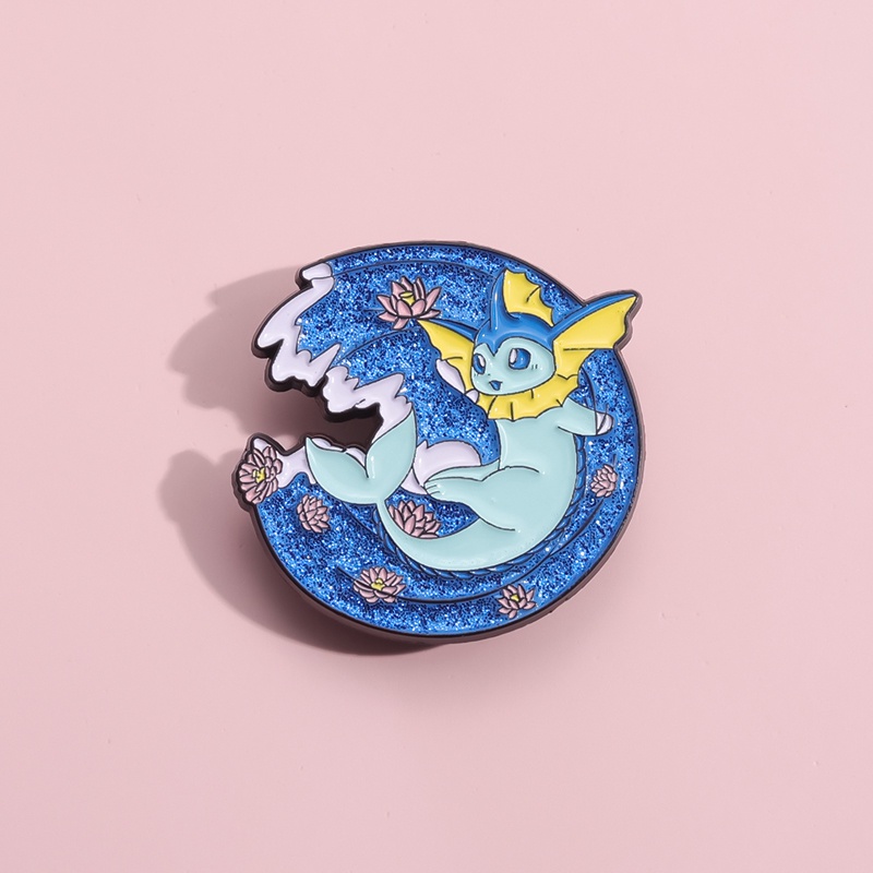 Pocket Monster Enamel Pin Brooches Water Elf Brooch Lapel Badges ...