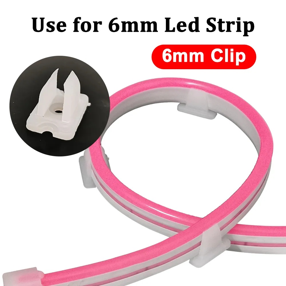 30pcs 6mm 8mm 12mm LED Strip Fix Clips Holder Connector Accessories For ...