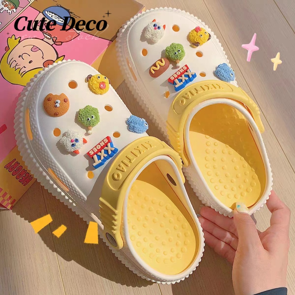 [Cute Decoration] Funny Cute Little Monster Shoe Buckle Shoes Flower ...