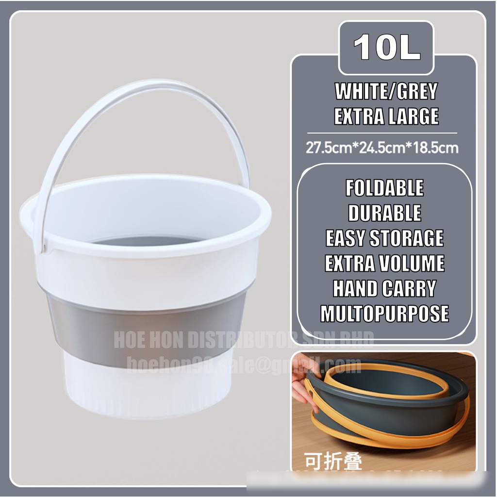 Multipurpose Foldable Pail 5L 10L 17L Storage Collapsible Water Basin ...
