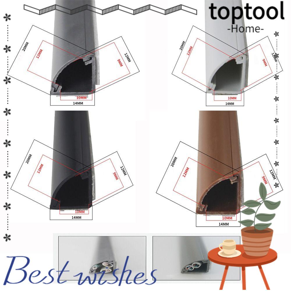 TOPTOOL Floor Cord Cover, Triangle Self-Adhesive Cord Protector, Cable Concealer Manage Durable ...
