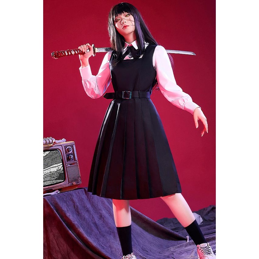 Children's School Uniform Mitaka Asa Costume Cosplay Costume Chainsaw ...