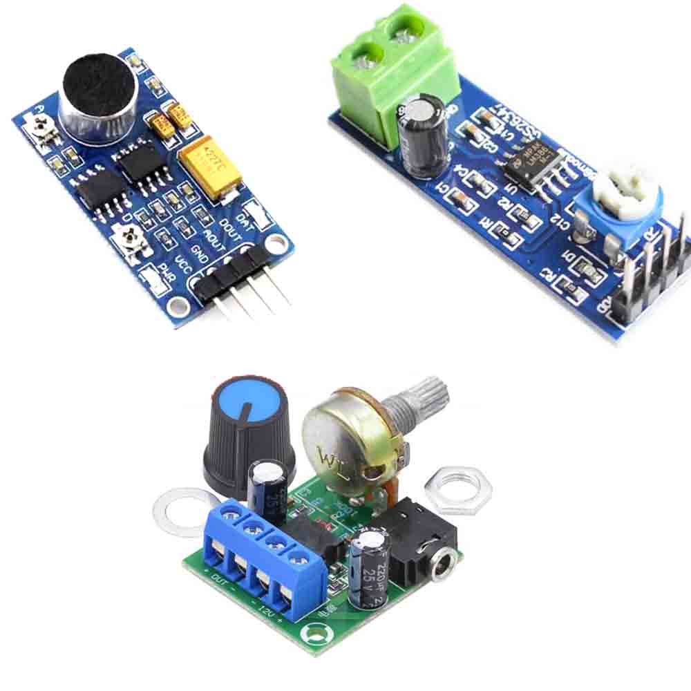 LM386 audio power amplifier module 200 times gain amplifier board mono ...
