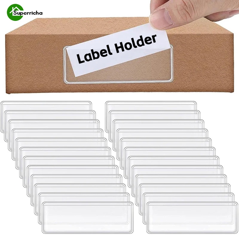 Shelf Tag Pocket Identification Card / 4Pcs Transparent Self-Adhesive ...