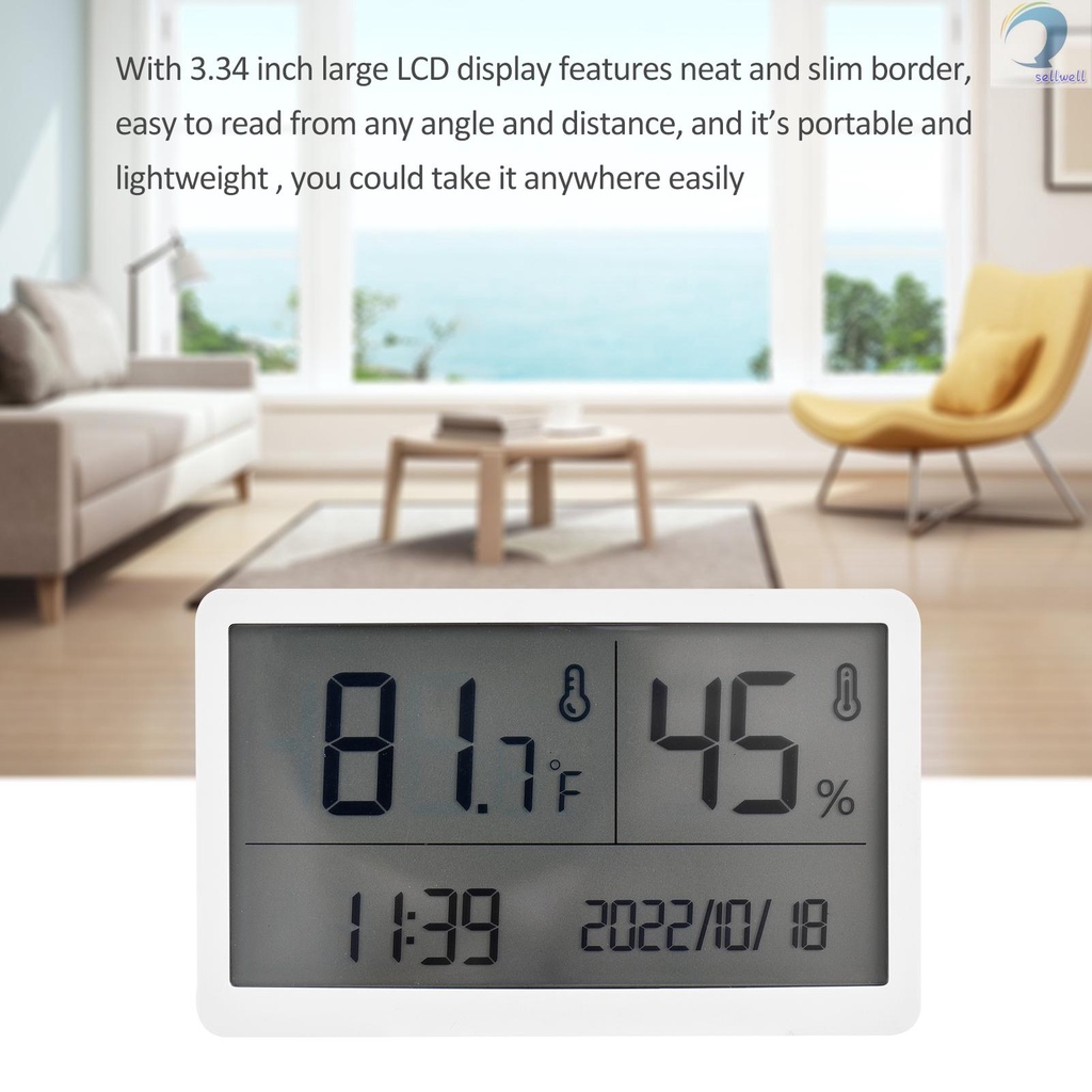 Humidity Gauge Indoor Thermometer - Digital Indoor Humidity Sensor Room ...