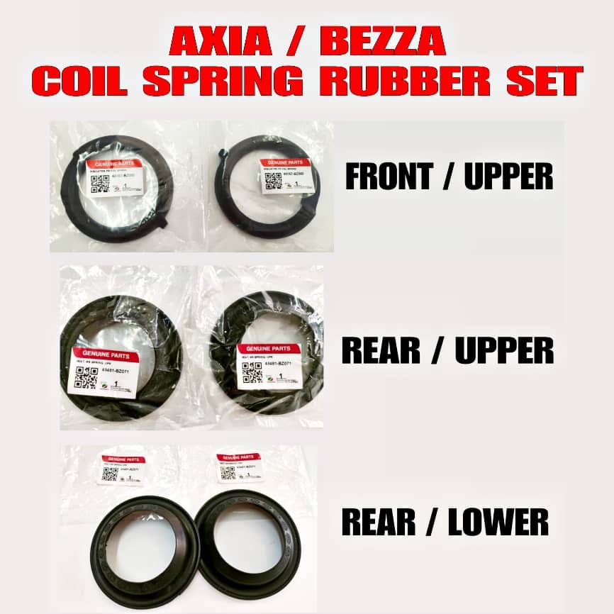 COIL SPRING RUBBER ORIGINAL PERODUA AXIA BEZZA ( FRONT / UPPER ...