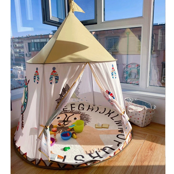 Children's Tent Indoor Mushroom House Small House Folding Princess ...