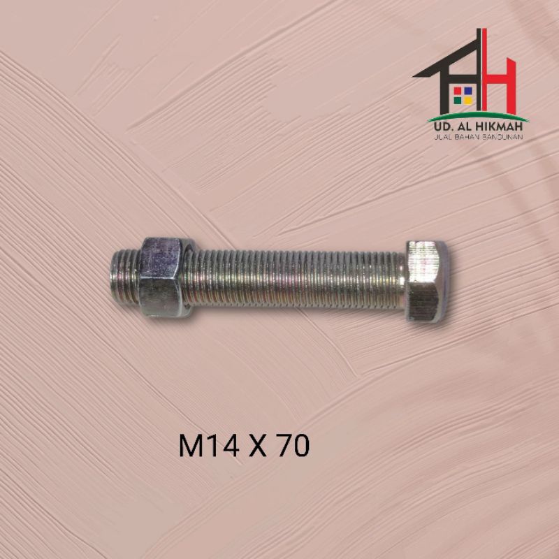 Yellow HEX NUT BOLT M14 X 70 M14X70 KEY 19 MM SET | Shopee Malaysia