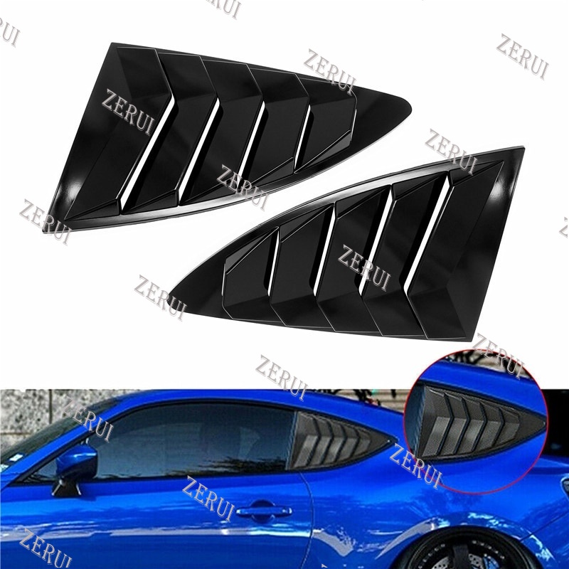 ZR For Rear Quarter Window Louvers Spoiler Panel ABS Decoration ...