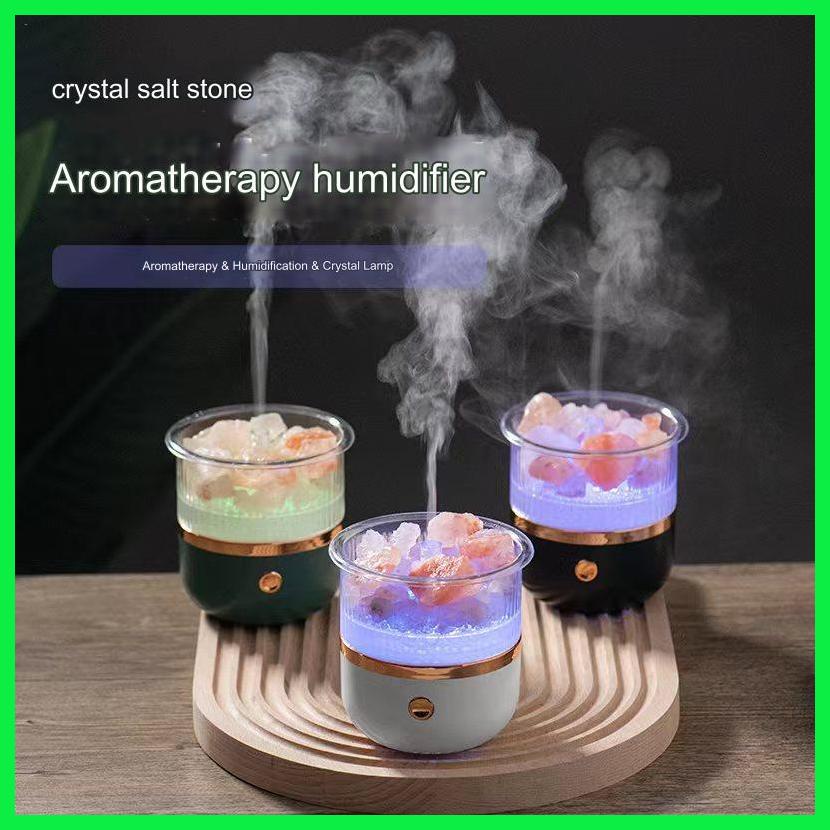 Salt Lamp Diffuser Salt Lamp Oil Diffuser Colorful Atmosphere Lamp ...