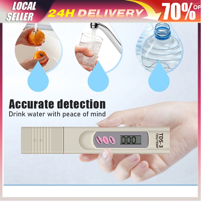 TDS-3 Meter Tester Pen 2 In 1 EMP PPM Test Filter Drinking Water ...