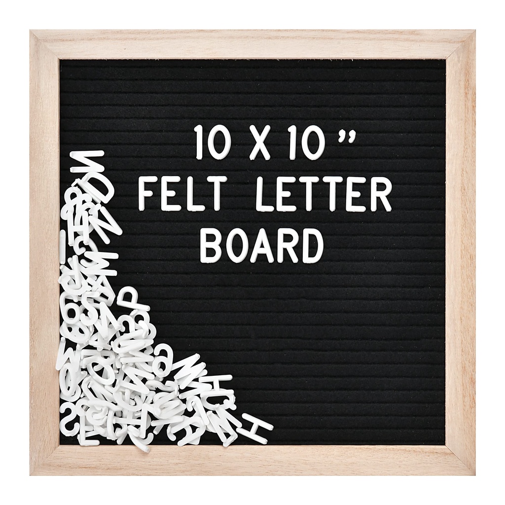 Felt Letter Board with Letters, Numbers and Symbols 10'X10 ...