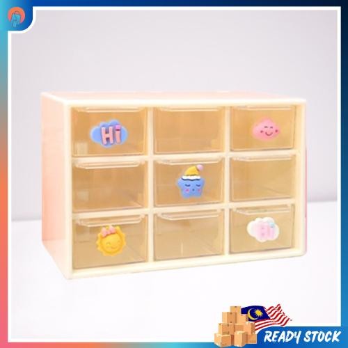 Mini Storage Box 6 Small Compartment Save Space Organizer Stationery ...