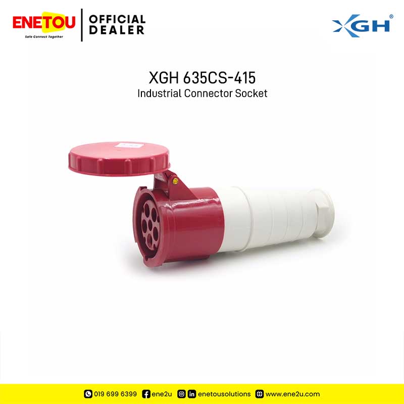 XGH CONNECTOR SOCKET 63A, 3P + N + E (RED) IP67 | Shopee Malaysia