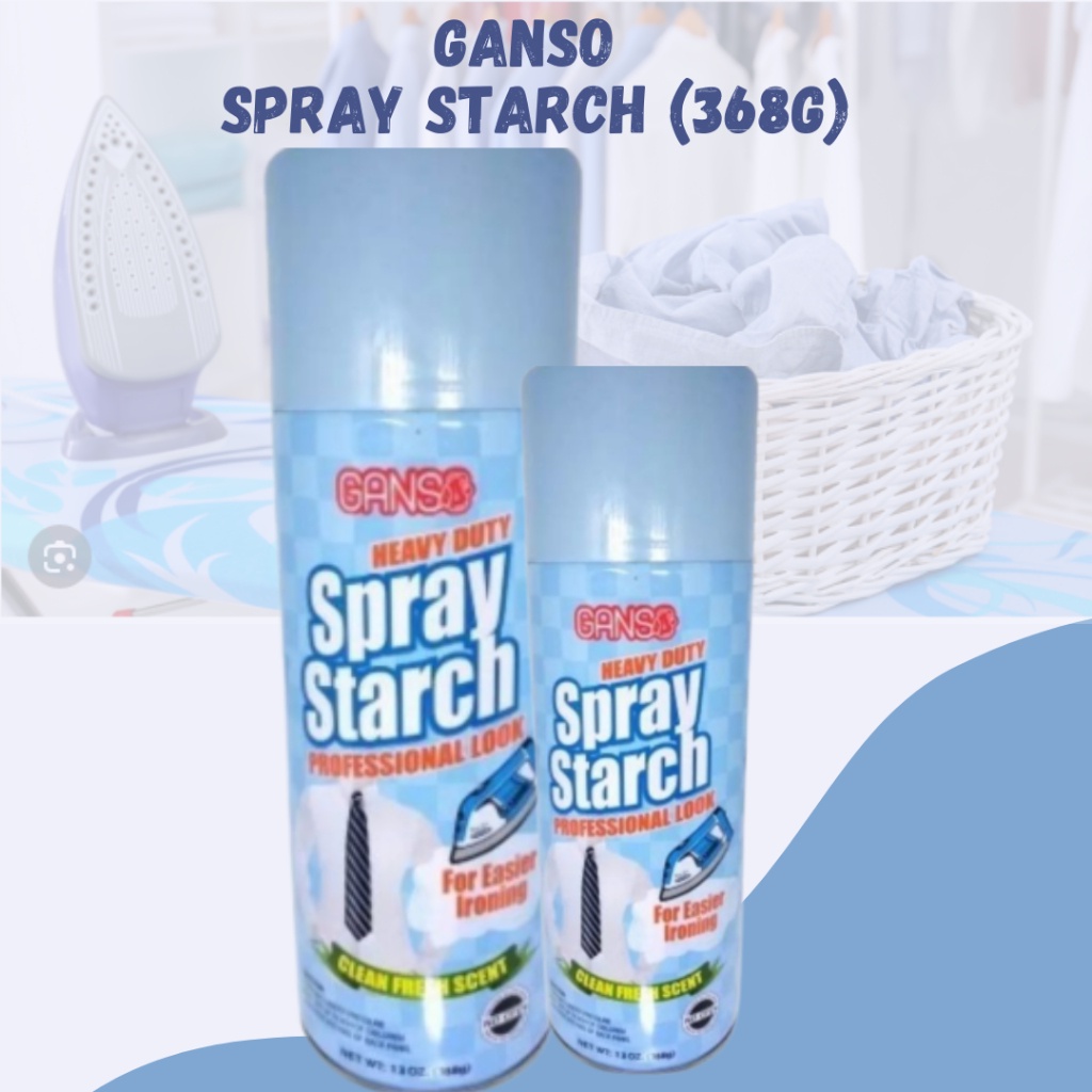 GANSO Spray Starch 368g / Spray Starika Baju Tudung Viral / Spray for ...