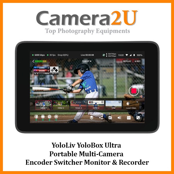 YoloLiv YoloBox Ultra Portable Multi-Camera Encoder Switcher Monitor ...
