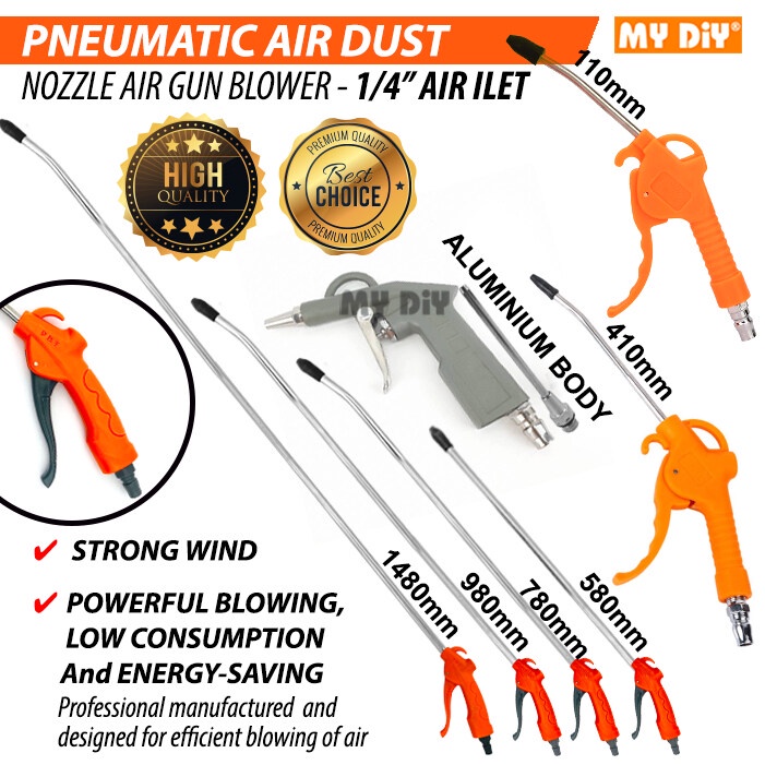 MYDIYHOMEDEPOT - Pneumatic 1/4 inch Air Blower Gun with Long Nozzle Air ...