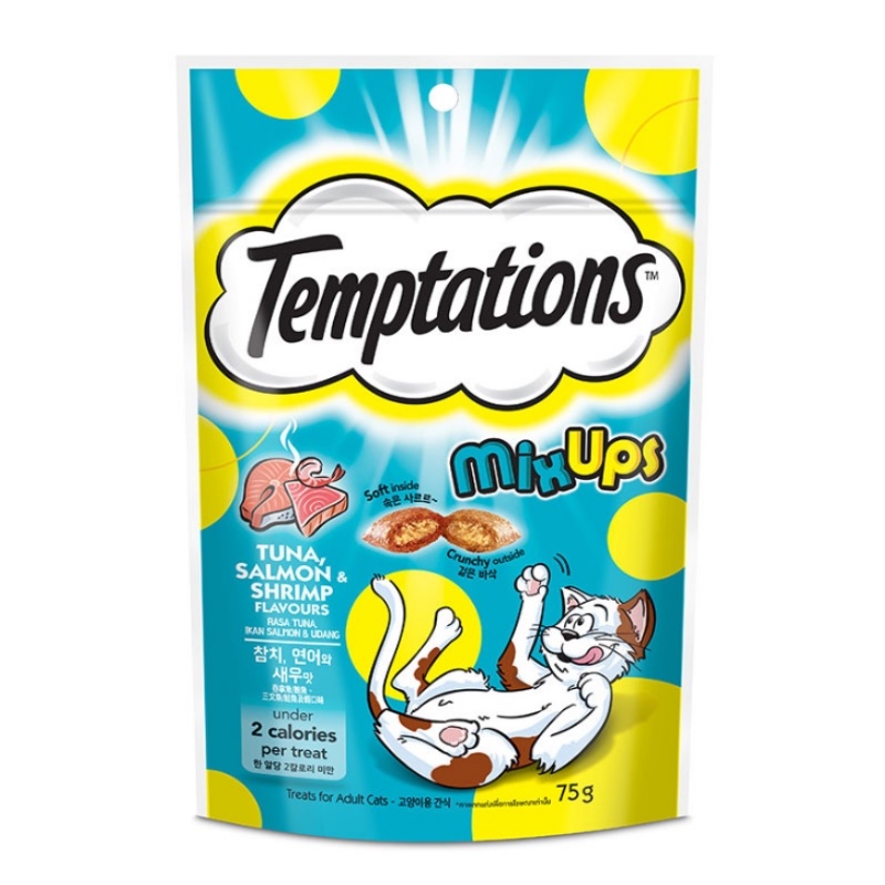 TEMPTATIONS MIX UPS TUNA,SALMON & SHRIMP 75g | Shopee Malaysia