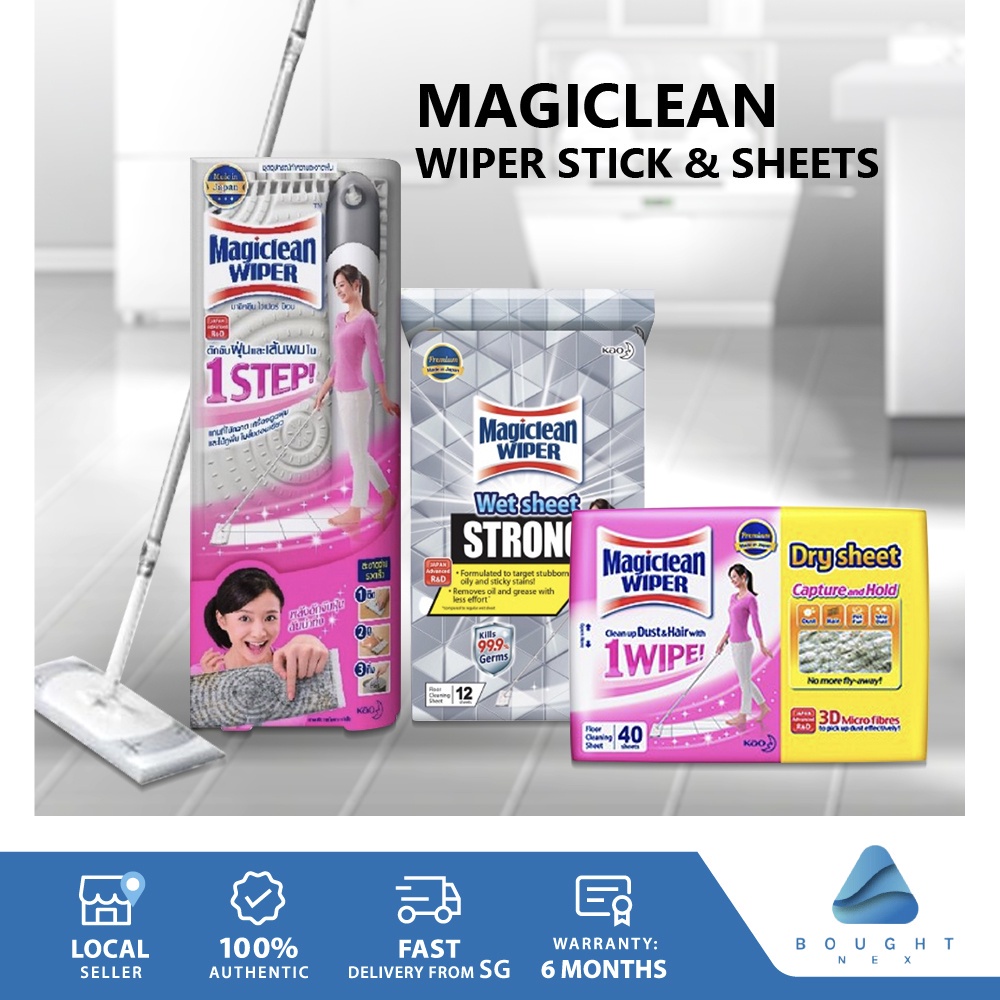 Magiclean Wiper Mop Stick Dry Wet Sheets | Shopee Malaysia