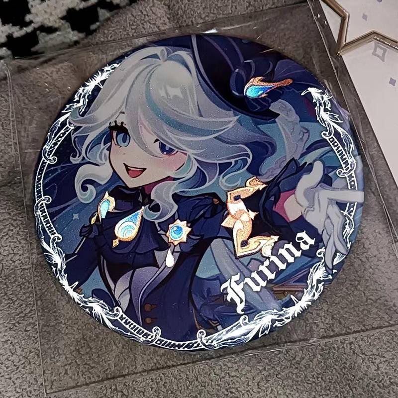 2024 Reflective Badge Anime Game Genshin Impact Focalors Furina Pins ...