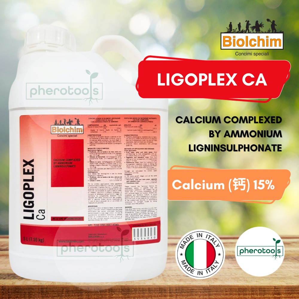 Biolchim 5L LIGOPLEX® Ca Calcium complexed by ammonium ligninsulphonate ...