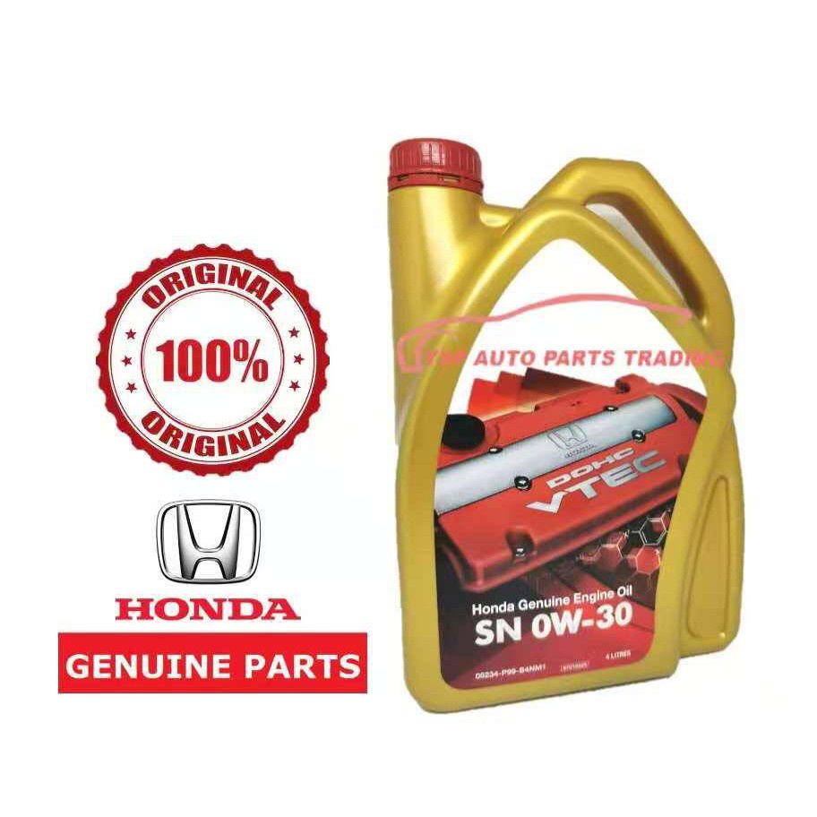 (100% Original) Honda Genuine Engine Cylinder Oil SN 0W-30 4 Litres ...