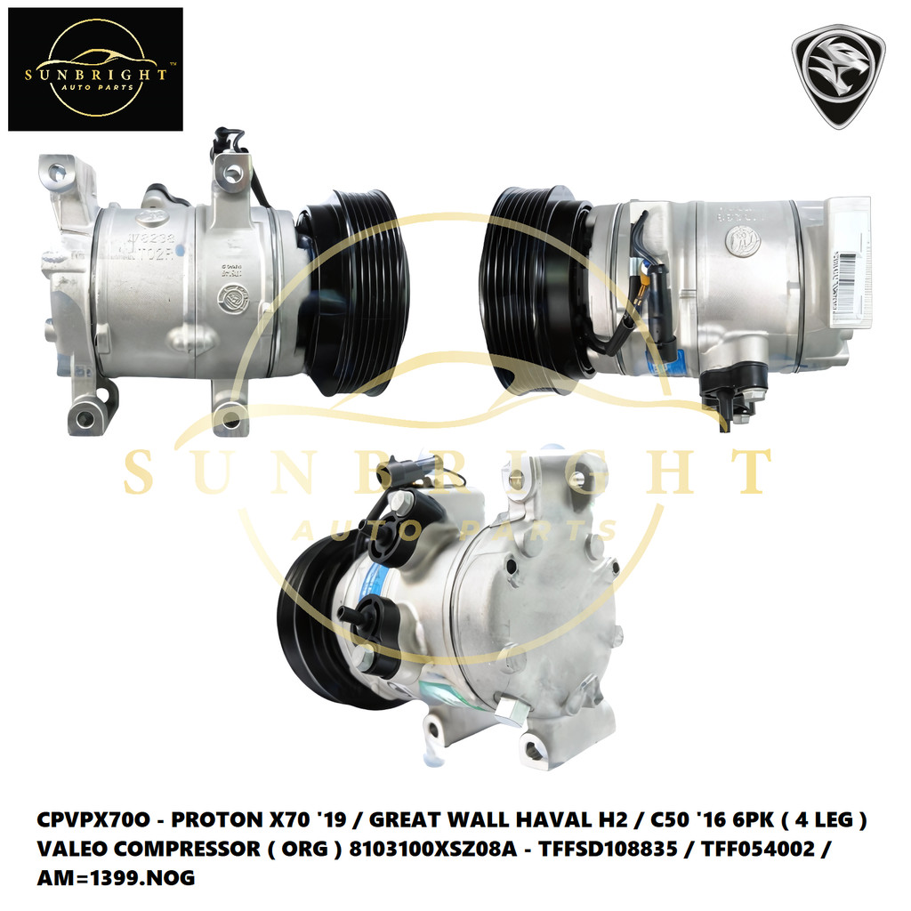 PROTON X70 '19 / GREAT WALL HAVAL H2 / C50 '16 6PK ( 4 LEG ) VALEO ...