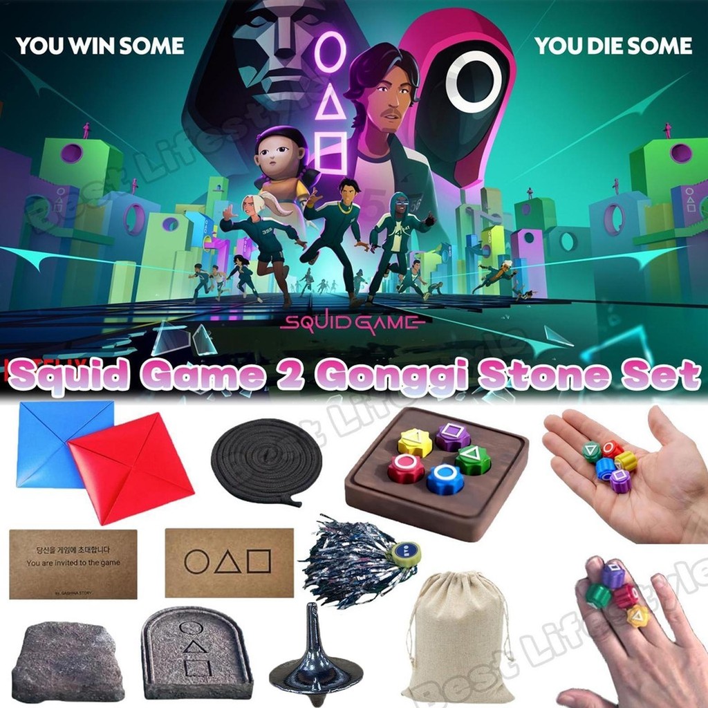 Gonggi Stone Set Korean Folk Game Set Fun Interactive Stone Catching ...