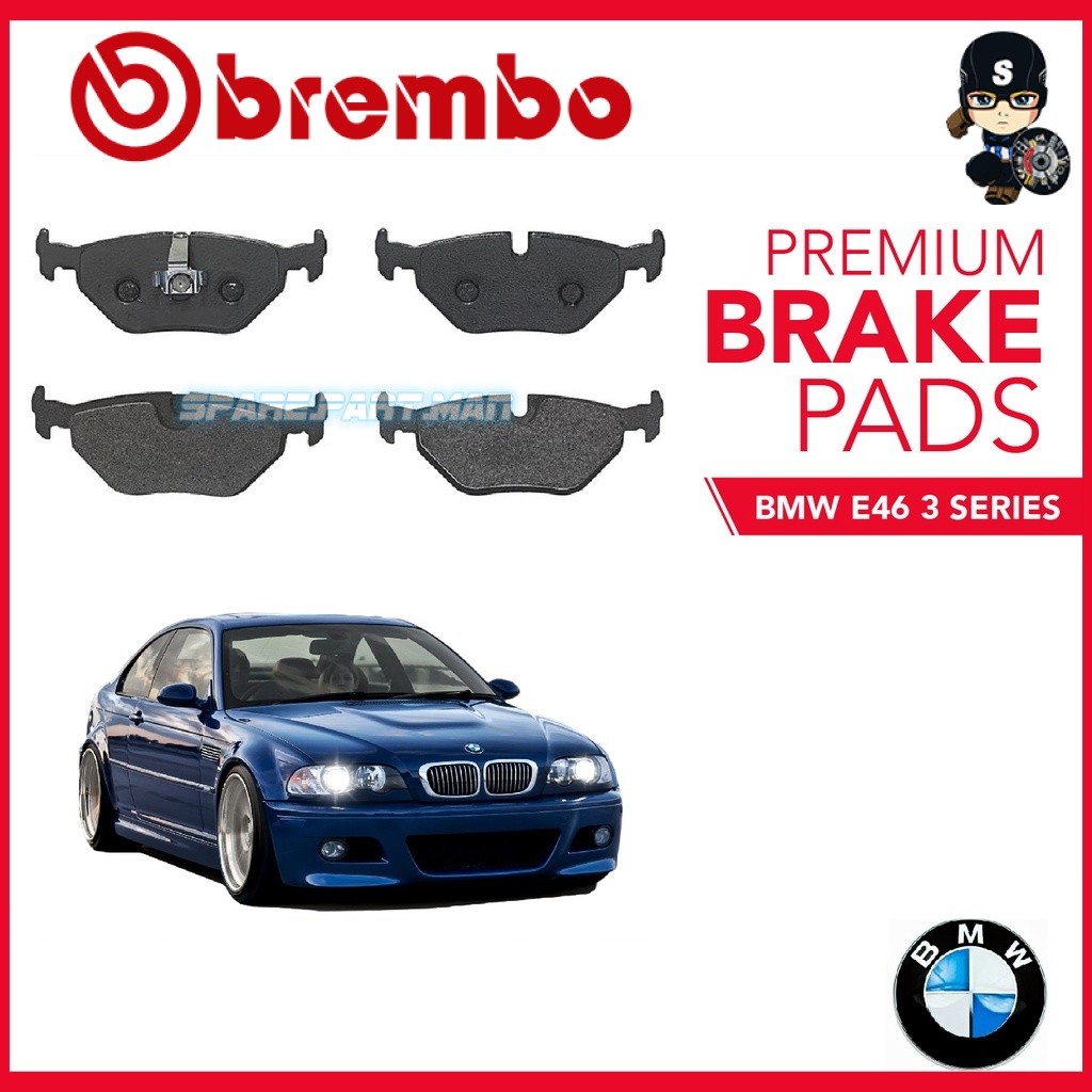 Original BREMBO Rear Brake Pads (1 set) - BMW E46 3 SERIES | Shopee ...