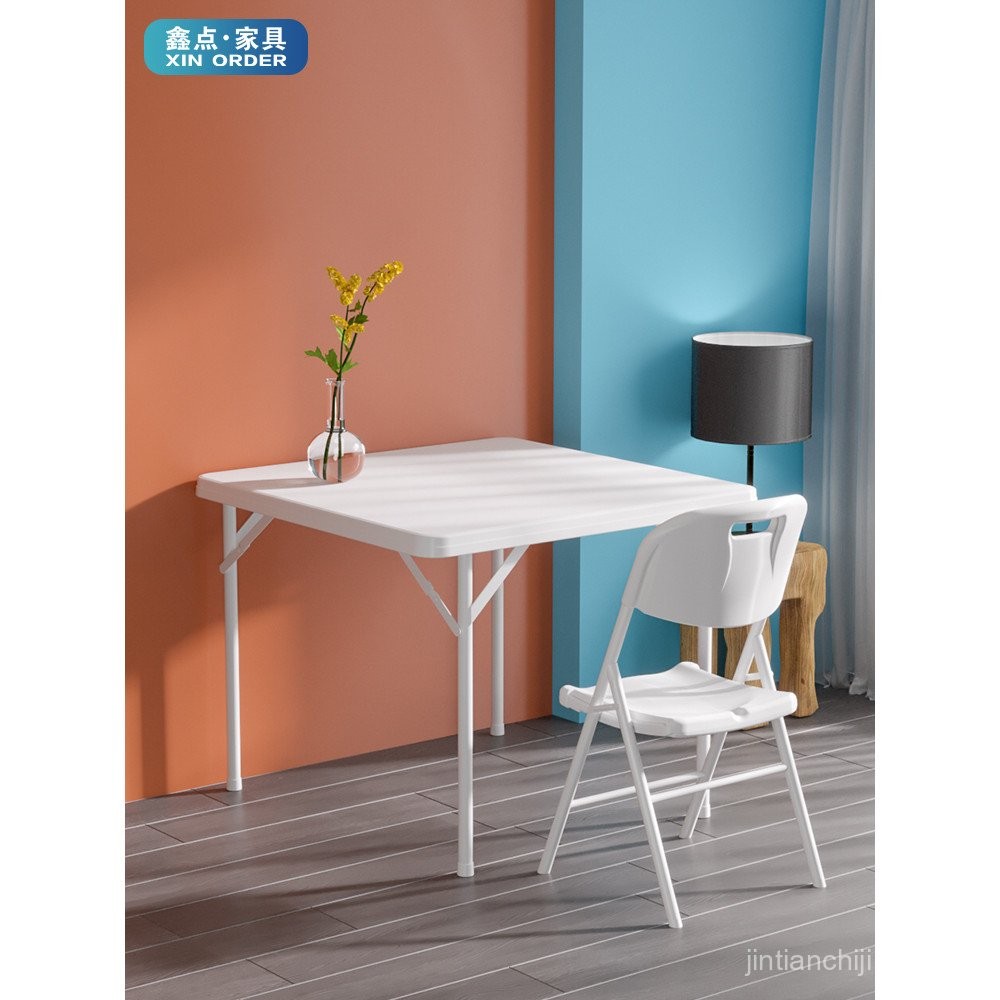 Foldable Table Household Dining Table Square Simple Square Table Chair ...
