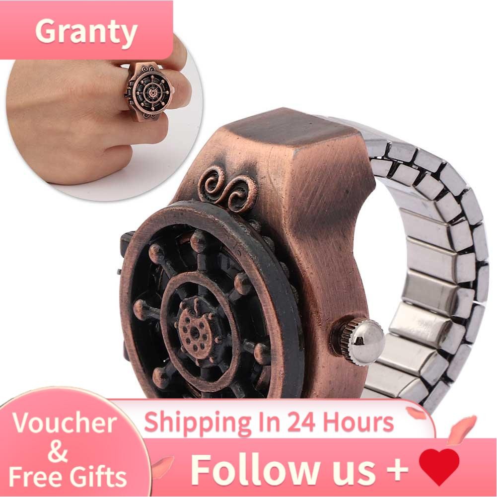 Granty Quartz Ring Watch Friends Family for Outdoor Sports(Red Ancient ...