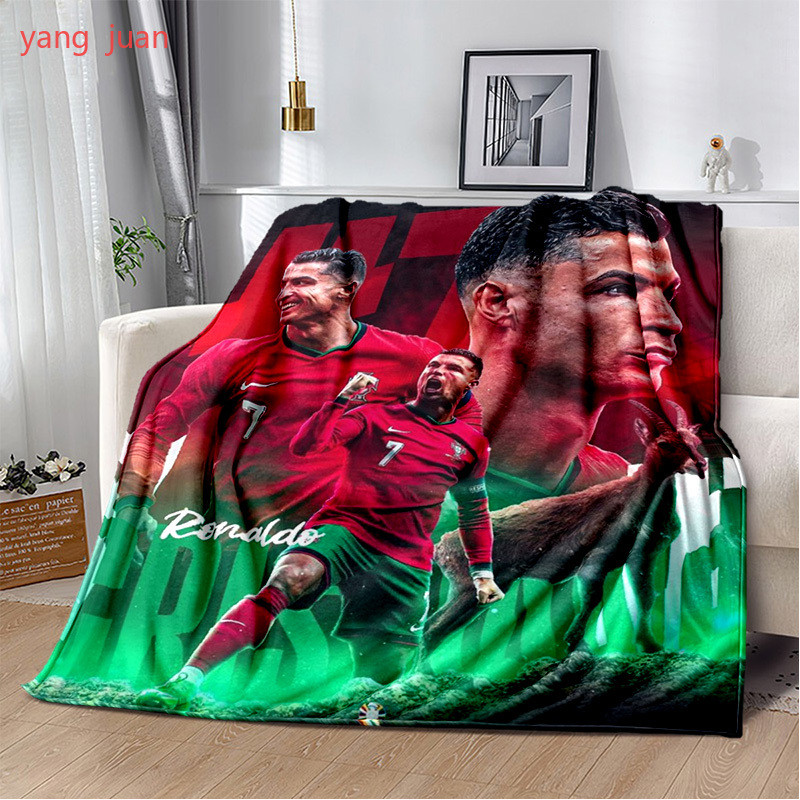 No.7 CR7 Football Star Cristiano Ronaldo Blanket Sofa Office Nap Air Conditioning Cover camp w76 ...