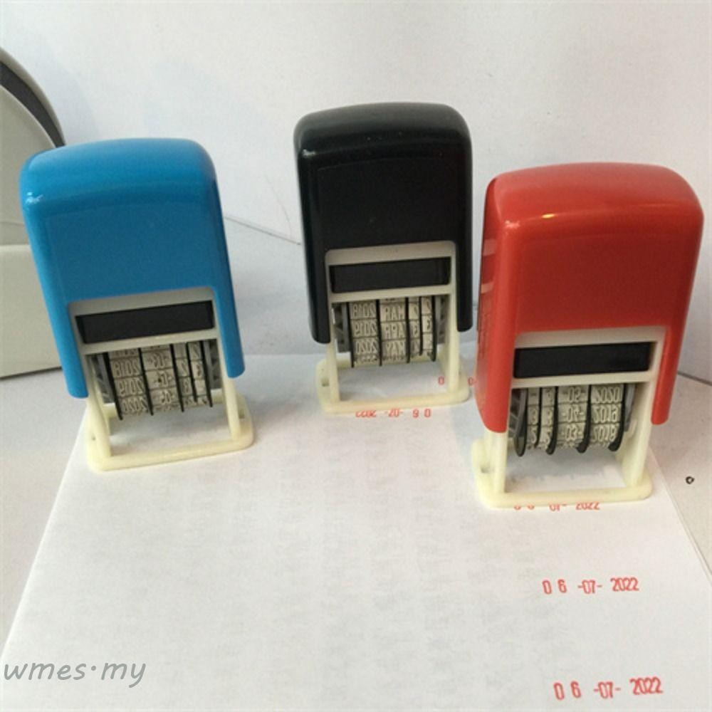WMES1 Date Wheel Stamp 4mm Self-Inking Mini Adjustable Office Supplies ...