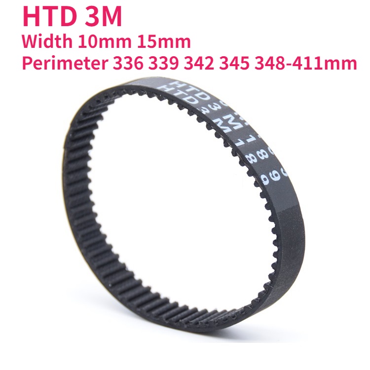 HTD 3M Closed Loop Rubber Synchronous Timing Belt Pitch 3mm Width 10mm 15mm Perimeter 336 339 ...