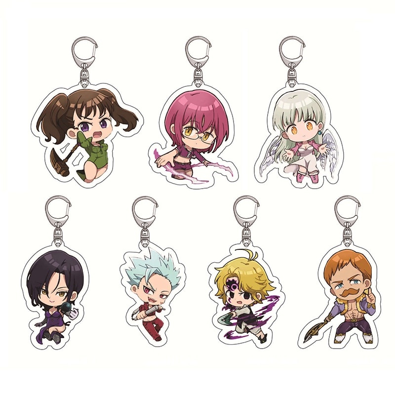 The Seven Deadly Sins Keychain The Seven Deadly Sins cute Meliodas ...