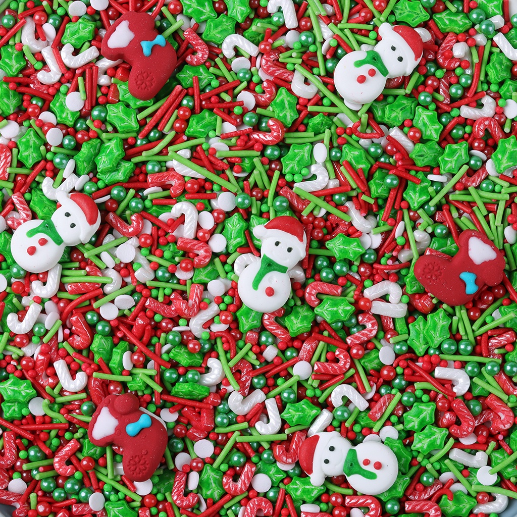 30g Christmas Sprinkles Candy Cane Cake Decorating Dragees Sugar ...