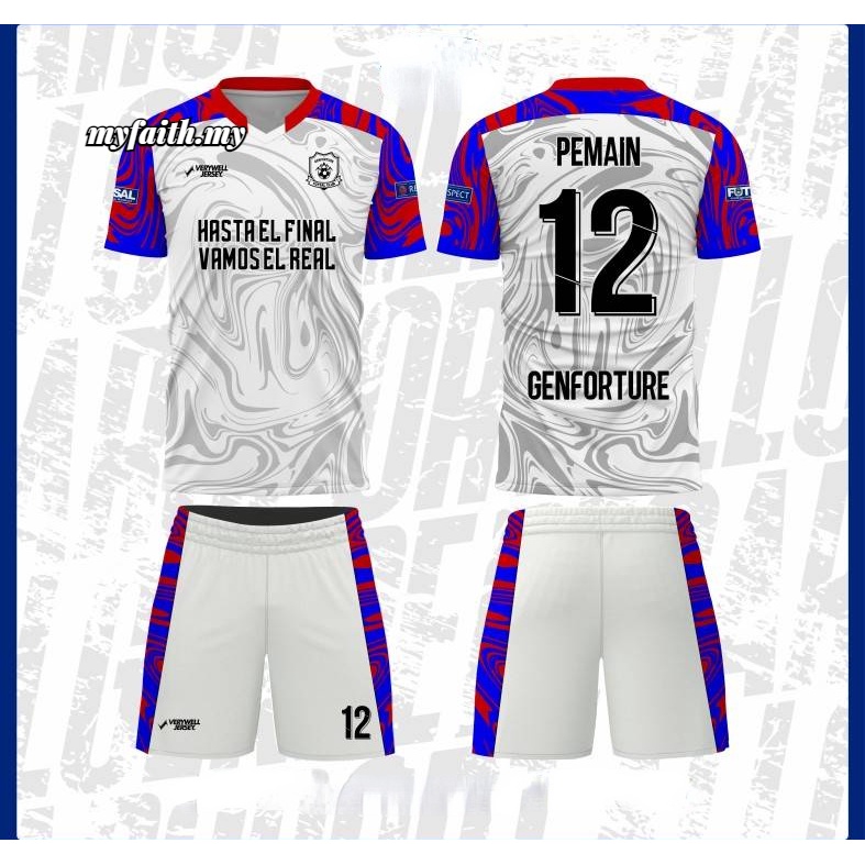 Jersey Bola Custom Name and Number/logo Soccer Jersey Short Sleeve ...