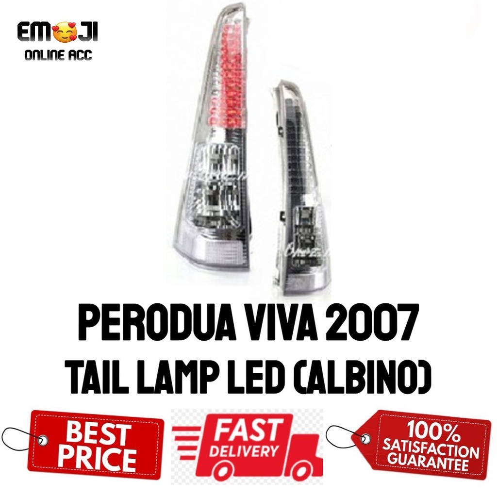 PERODUA VIVA 2007 TAIL LAMP TAIL LIGHTS LED WHITE SMOKE ALBINO SET (1 ...