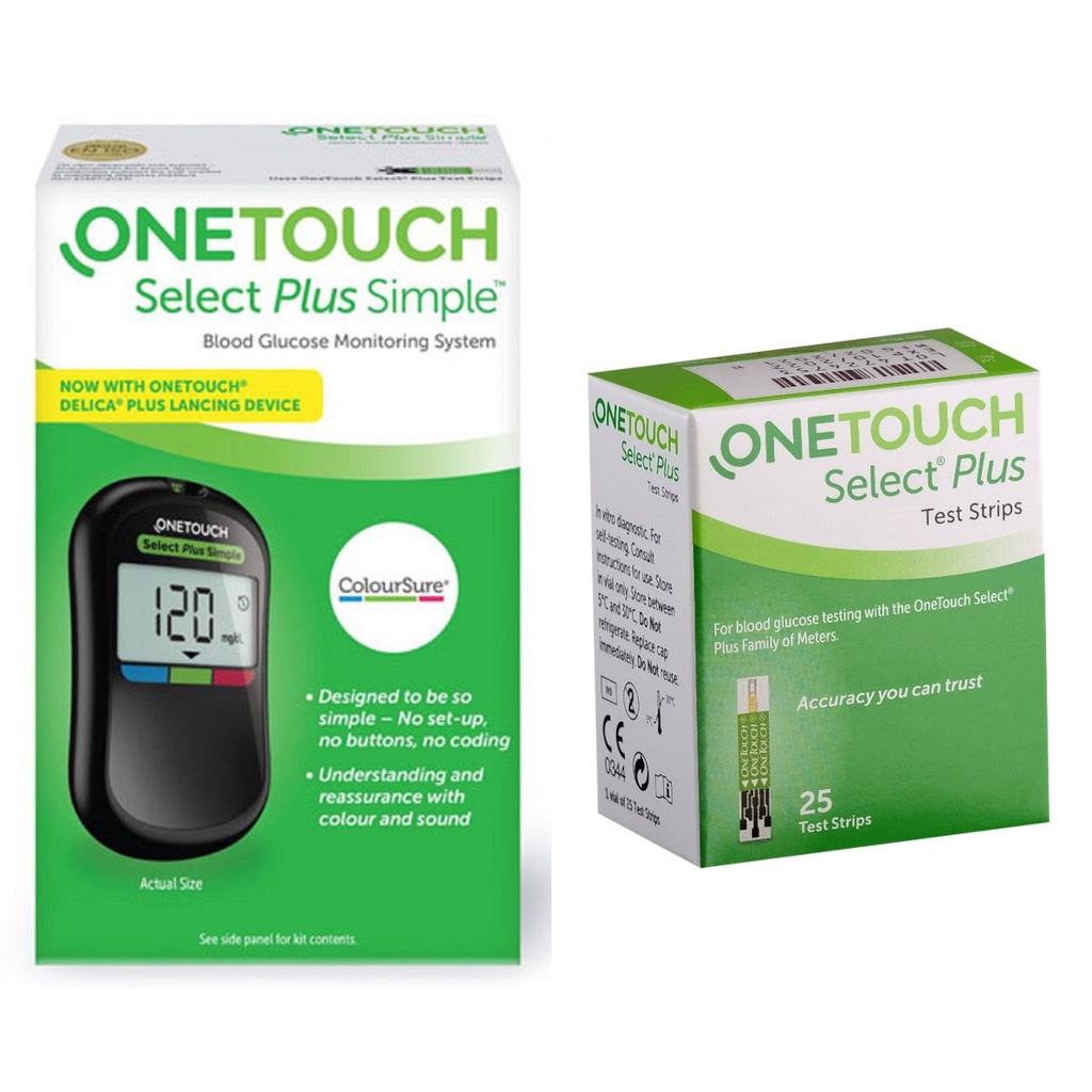 ONE TOUCH SELECT PLUS SIMPLE GLUCOSE METER SYSTEM (WITH OR WITHOUT TEST ...