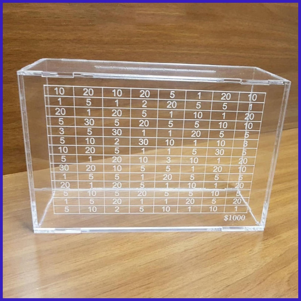Clear Money Box Transparent Cash Coin Money Saving Bank Compact And ...