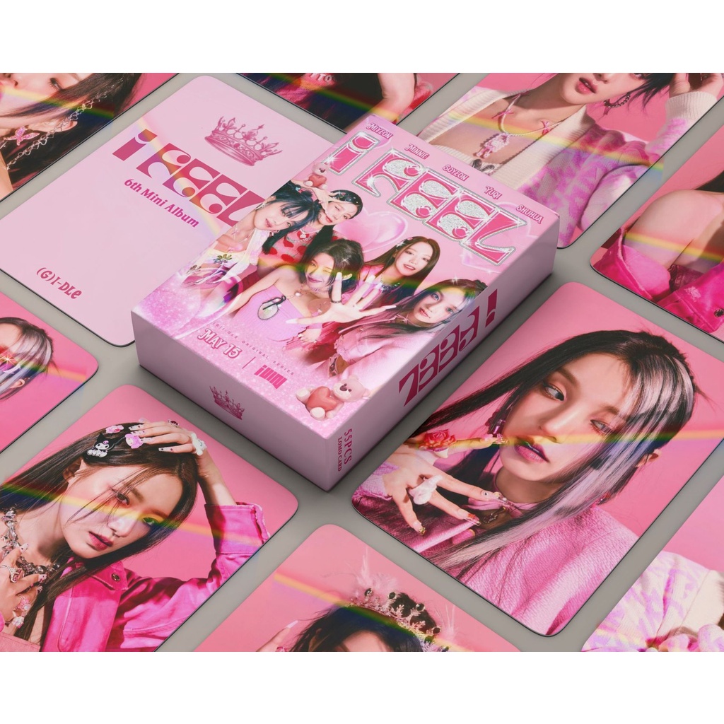 50-55pcs/box (G)I-DLE Hologram Laser LOMO cards Photocards Queencard I ...