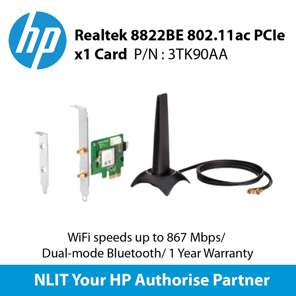 Realtek 8822BE 802.11ac PCIe x1 Card (3TK90AA) | Shopee Malaysia