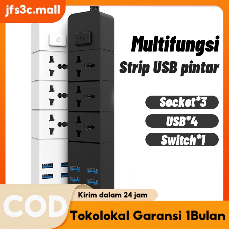 TOMBOL Usb Socket Socket Socket With Independent Switch With 4 USB Ports +3 Socket Hole +1 ...