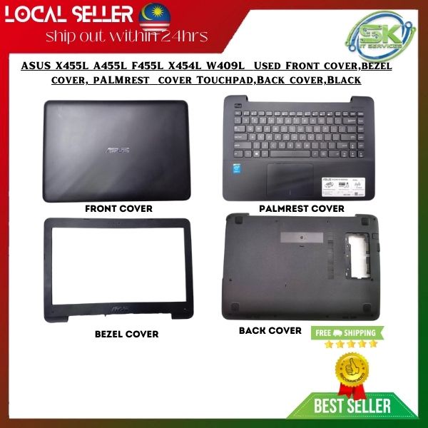 ASUS X455L A455L F455L X454L W409L Used Front cover,bezel cover ...