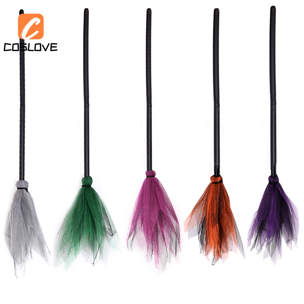 Halloween Cute Broom Suit For Kids Cosplay Witch Props Small Toy Broom ...