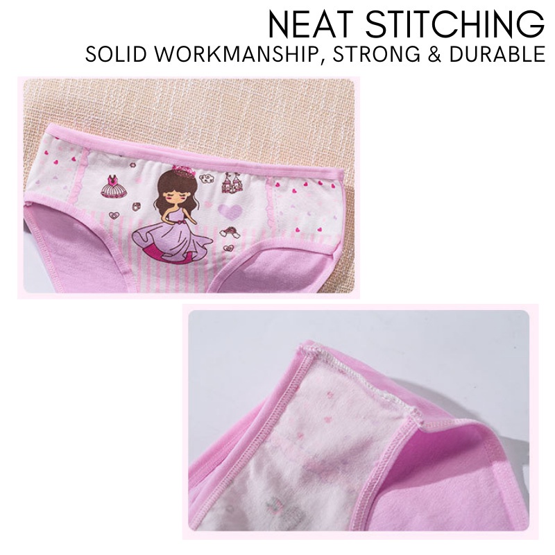 4pcs 2-10 years Baby Girl Underwear Cotton Soft Kids Panties Seluar Dalam Gadis Budak Perempuan ...