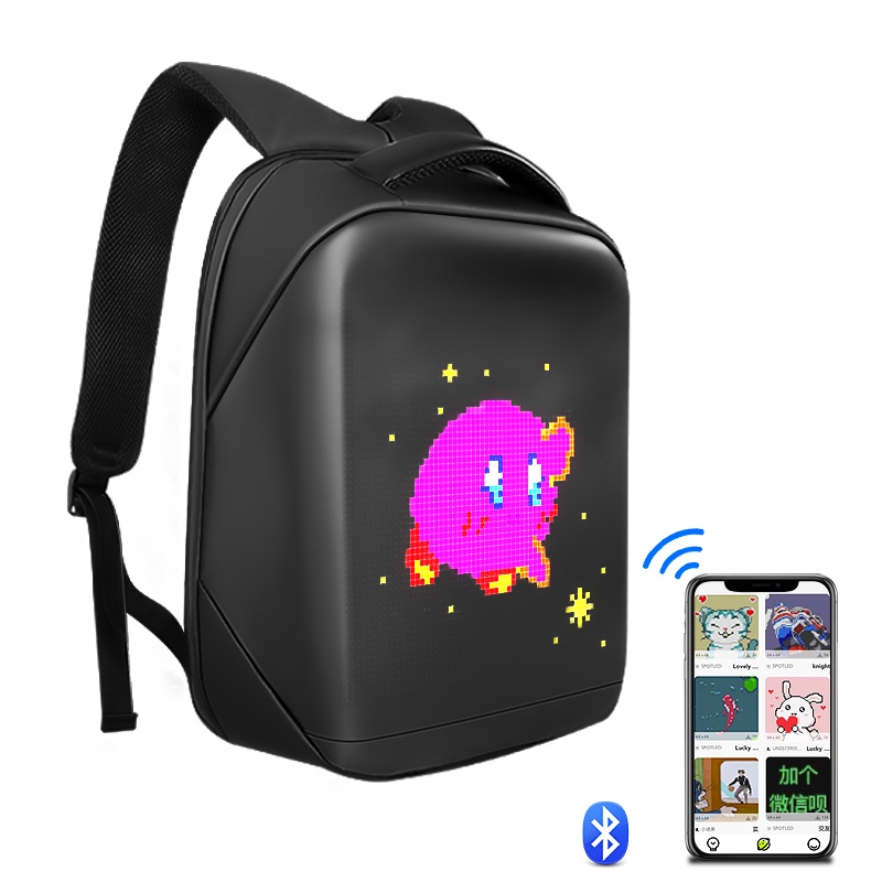 Smart Led Pixel Backpack Advertising Light Waterproof Backpack Outdoor ...