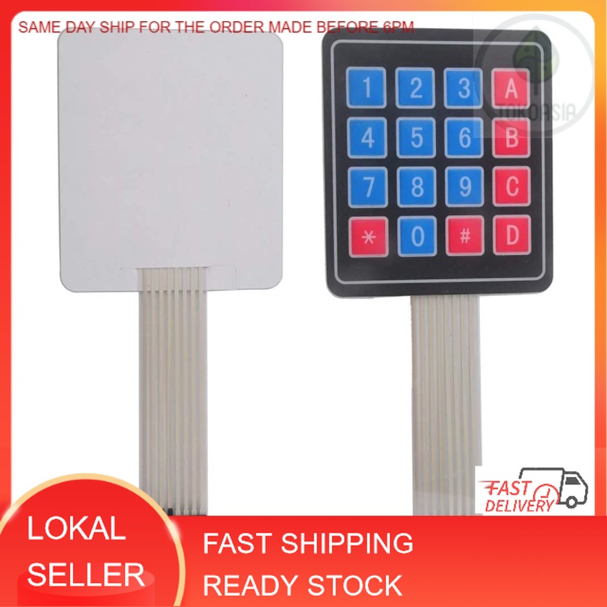 4x4 16 Keys Matrix Array Membrane Keypad Switch 8pin Keyboard Module For Arduino Microcontroller 6574