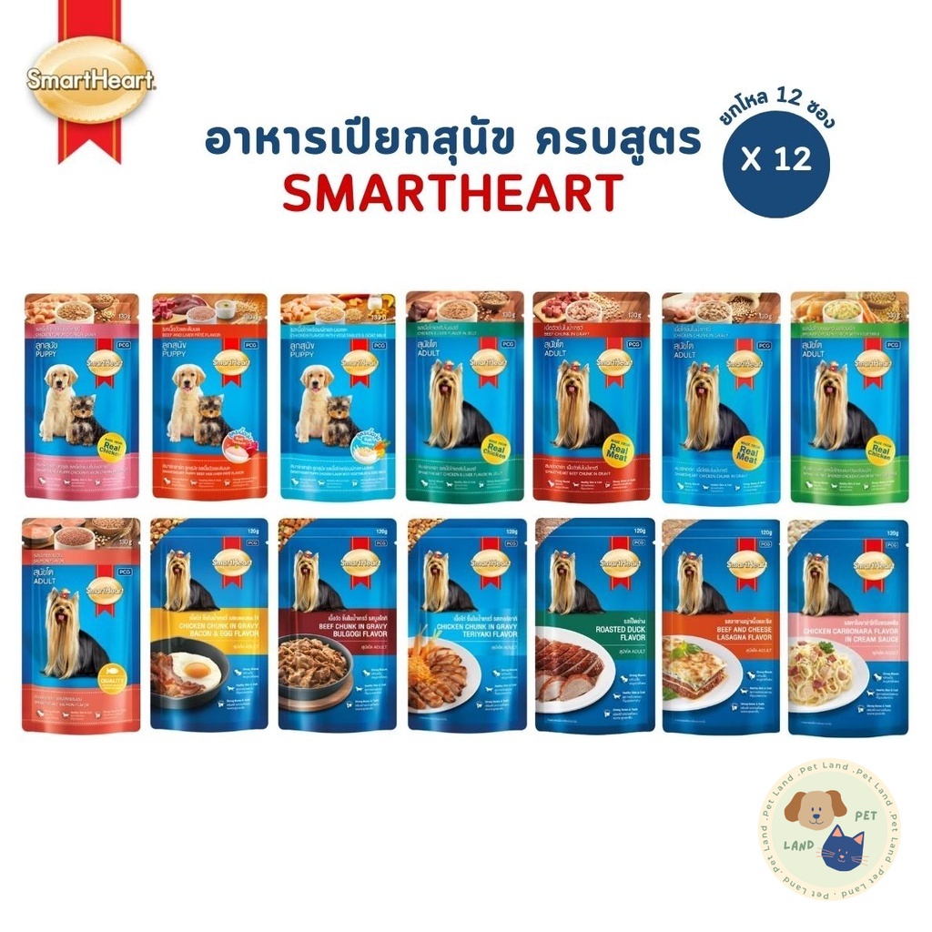 SmartHeart [Lifted A Dozen 12 Sachets] Complete Formula Wet Dog Food ...