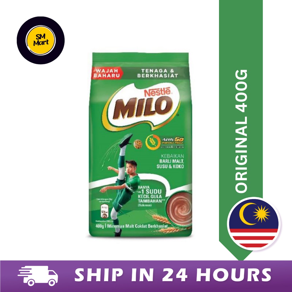 (FREE SHIPPING SM ONLY) Nestle Milo Activ-Go Chocolate Malt Powder 400g ...
